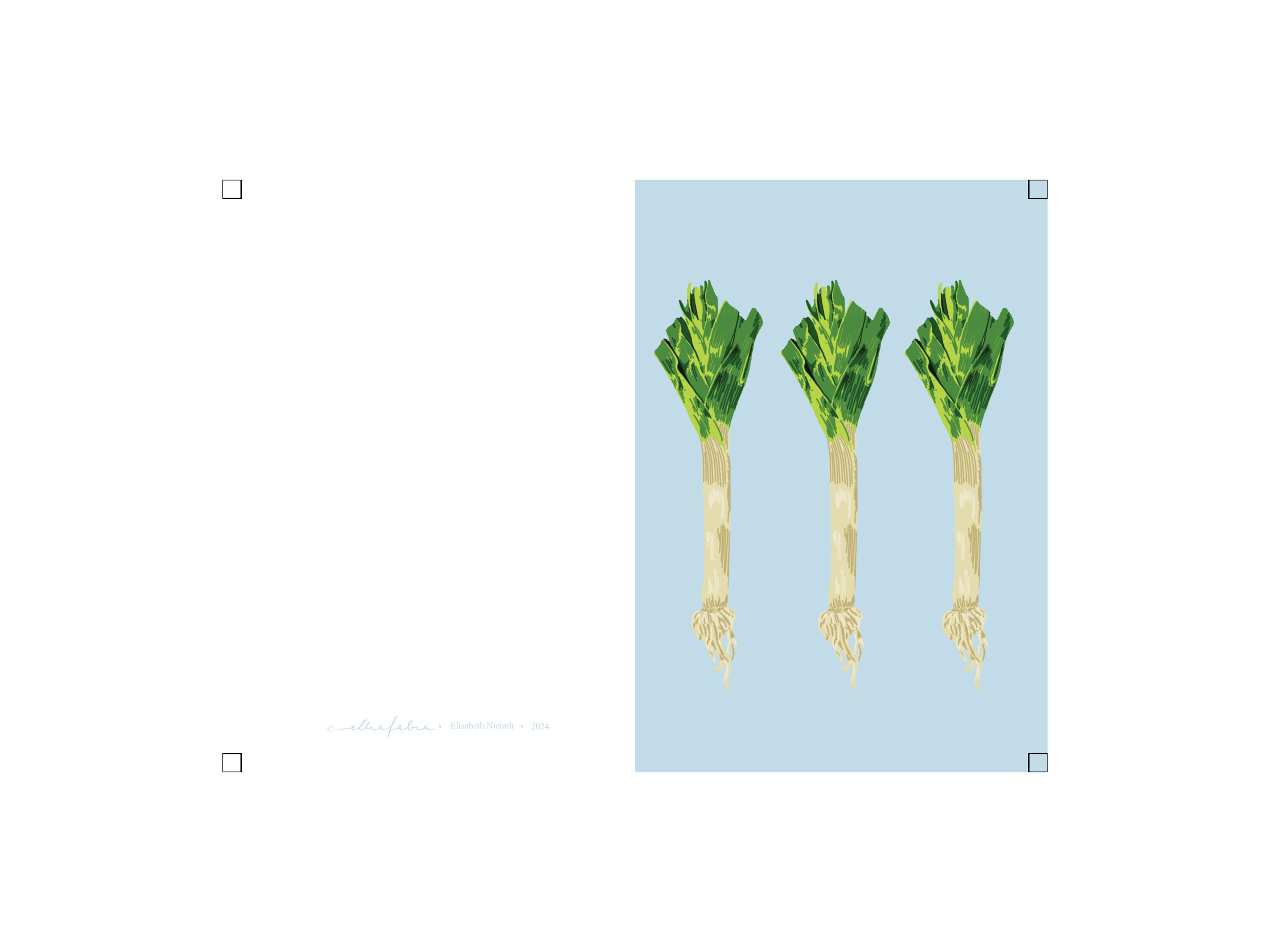 Digital Download Leeks Card | Printable | Folding Greeting Cards | Food ...