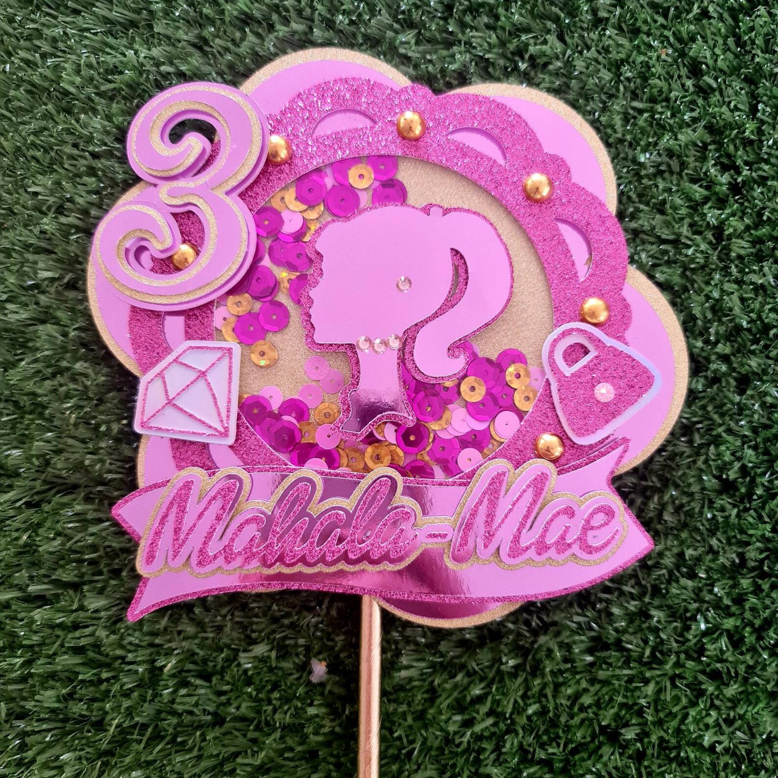 Themed Cake Topper Barbie Shaker - Etsy