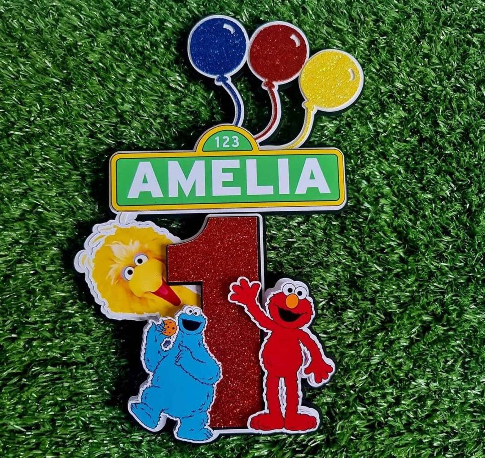 Sesame Street Cake Topper - Etsy