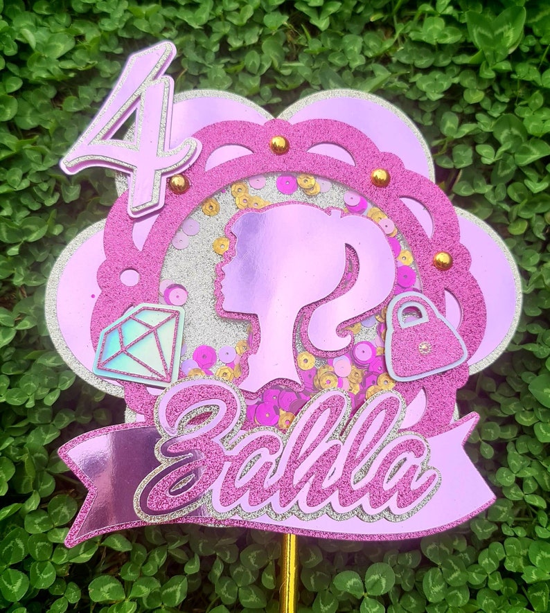 Themed Cake Topper Barbie Shaker - Etsy