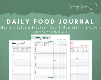 Food Journal Printable | Etsy