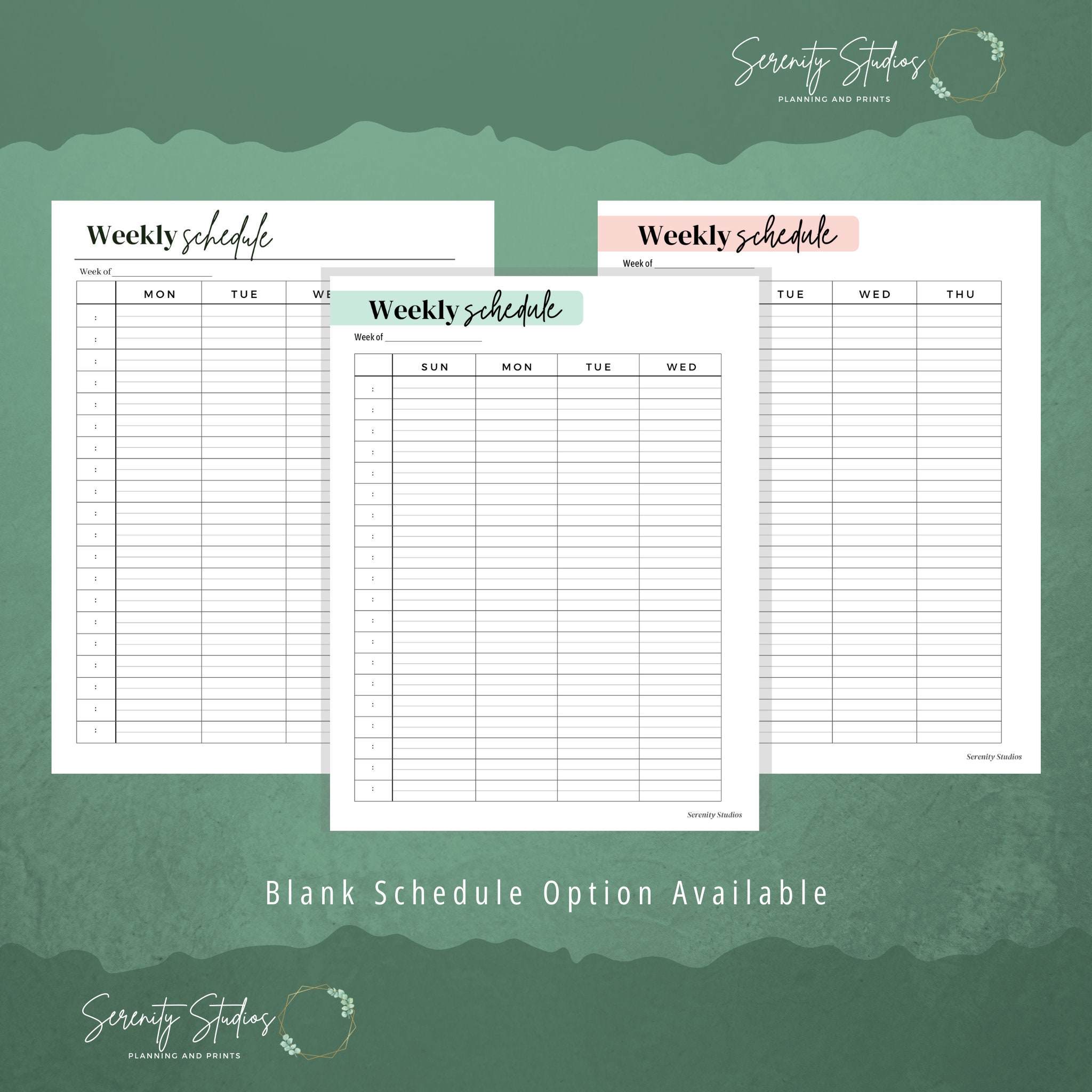 Half Hour Weekly Planner Printable, Weekly Schedule, 30 Minute Planner ...