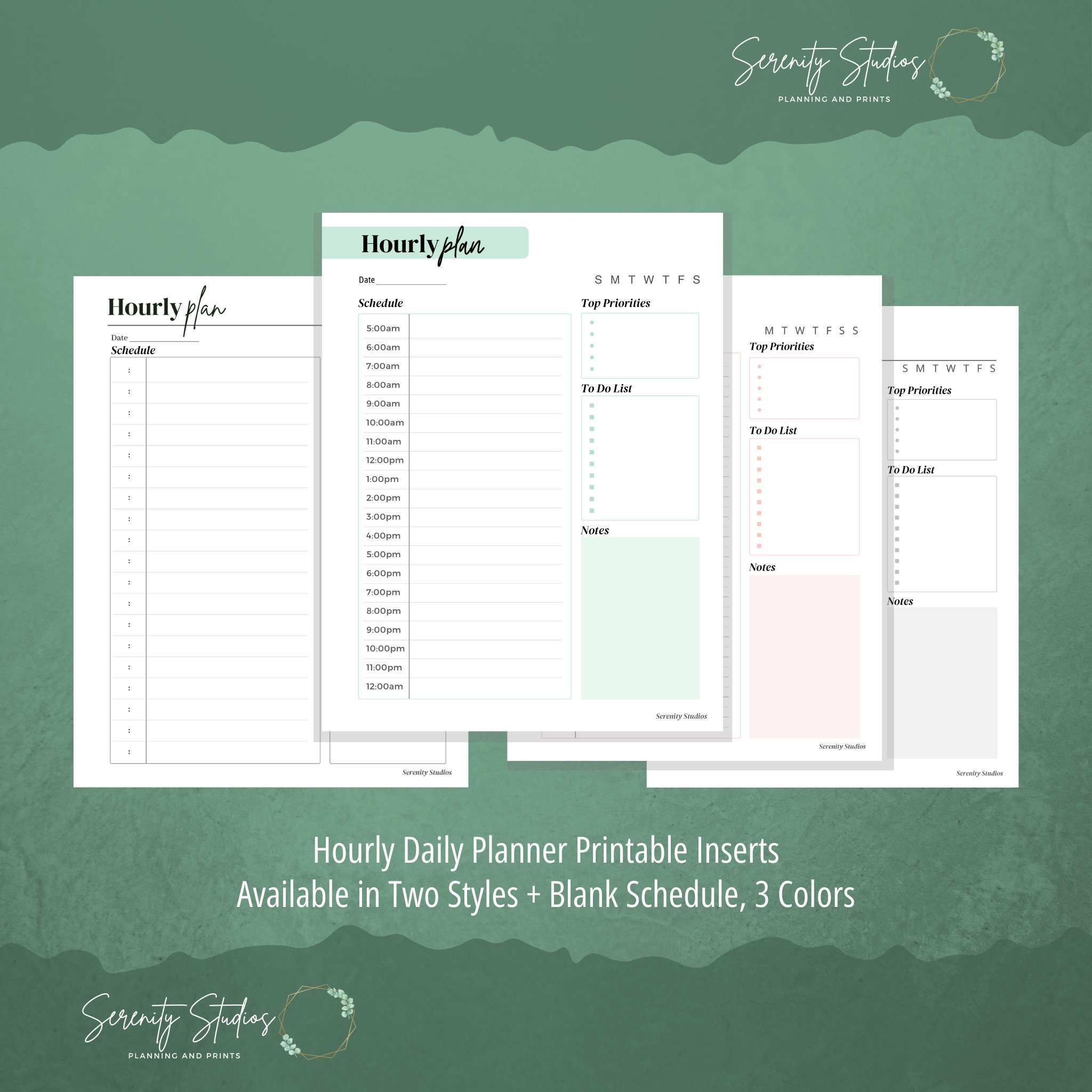 Hourly Daily Planner Printable, Daily Schedule, Daily Calendar by Hour ...