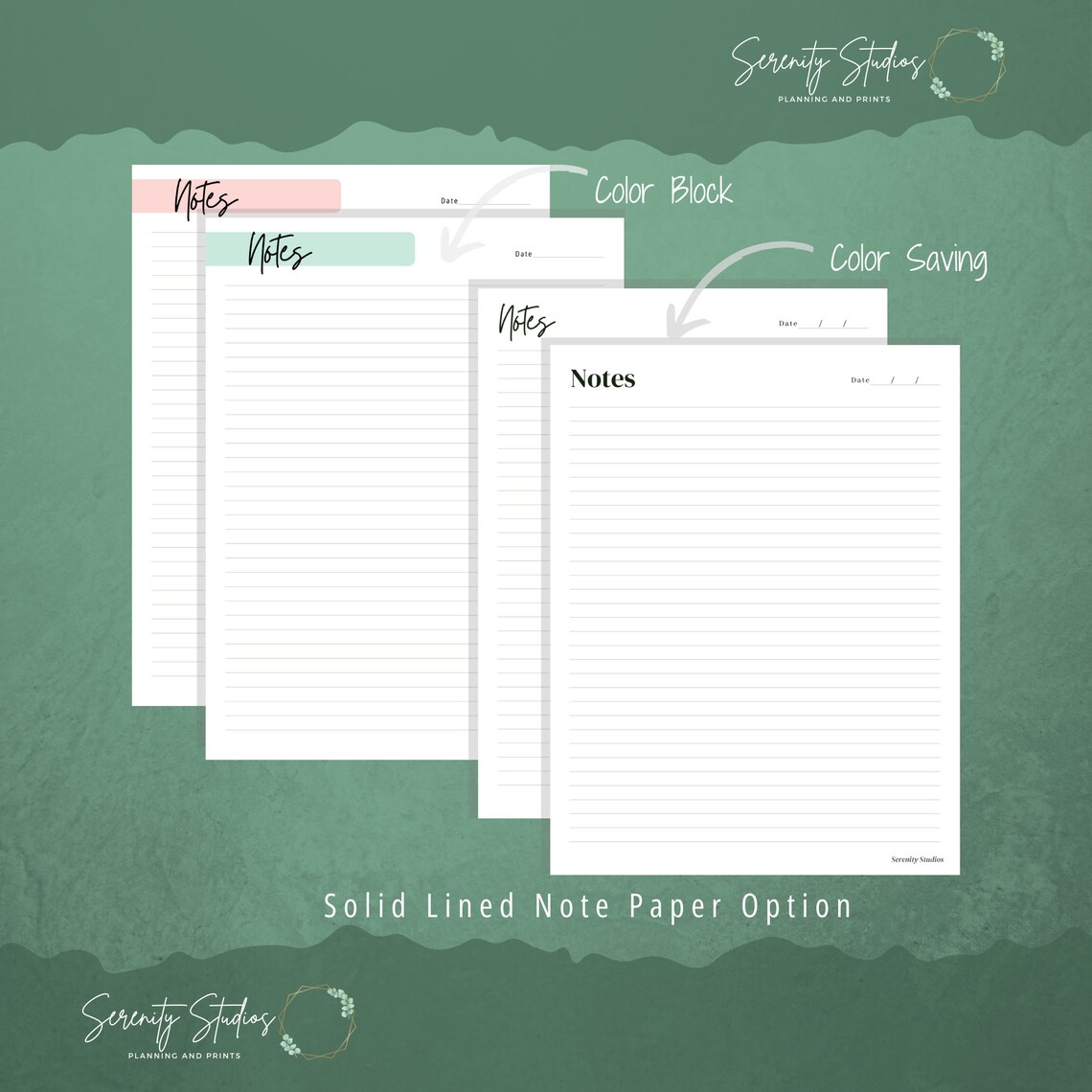 Minimalist Note Taking Template, Bullet Journal Inserts, Note Paper ...