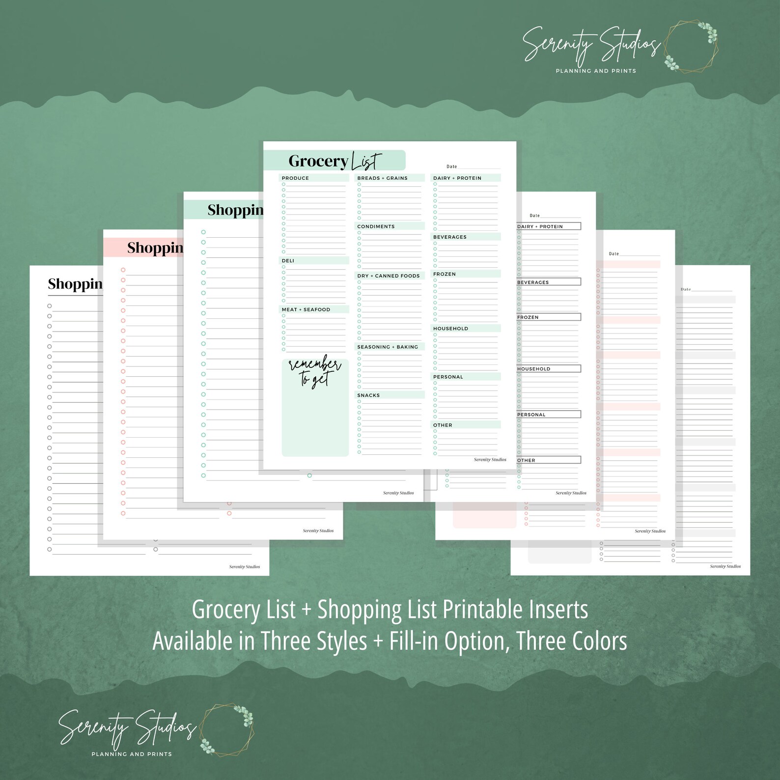 Modern Grocery List Template With Categories Shopping List - Etsy