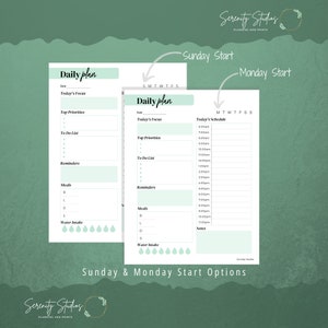 Daily Planner Printable, Daily Schedule, to Do List, Meal Planner ...