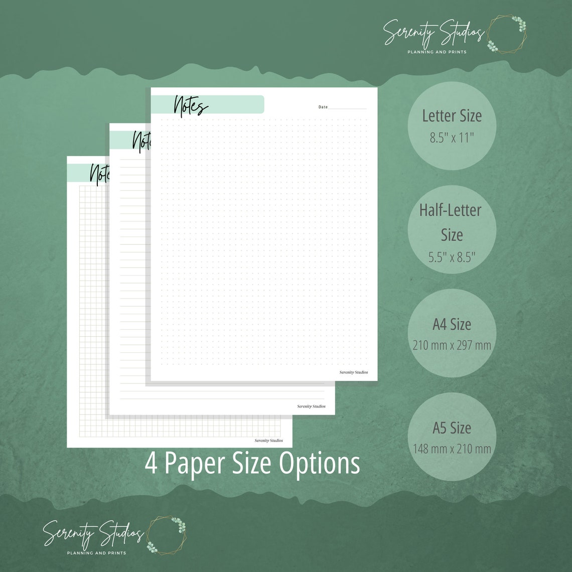 Minimalist Note Taking Template, Bullet Journal Inserts, Note Paper ...