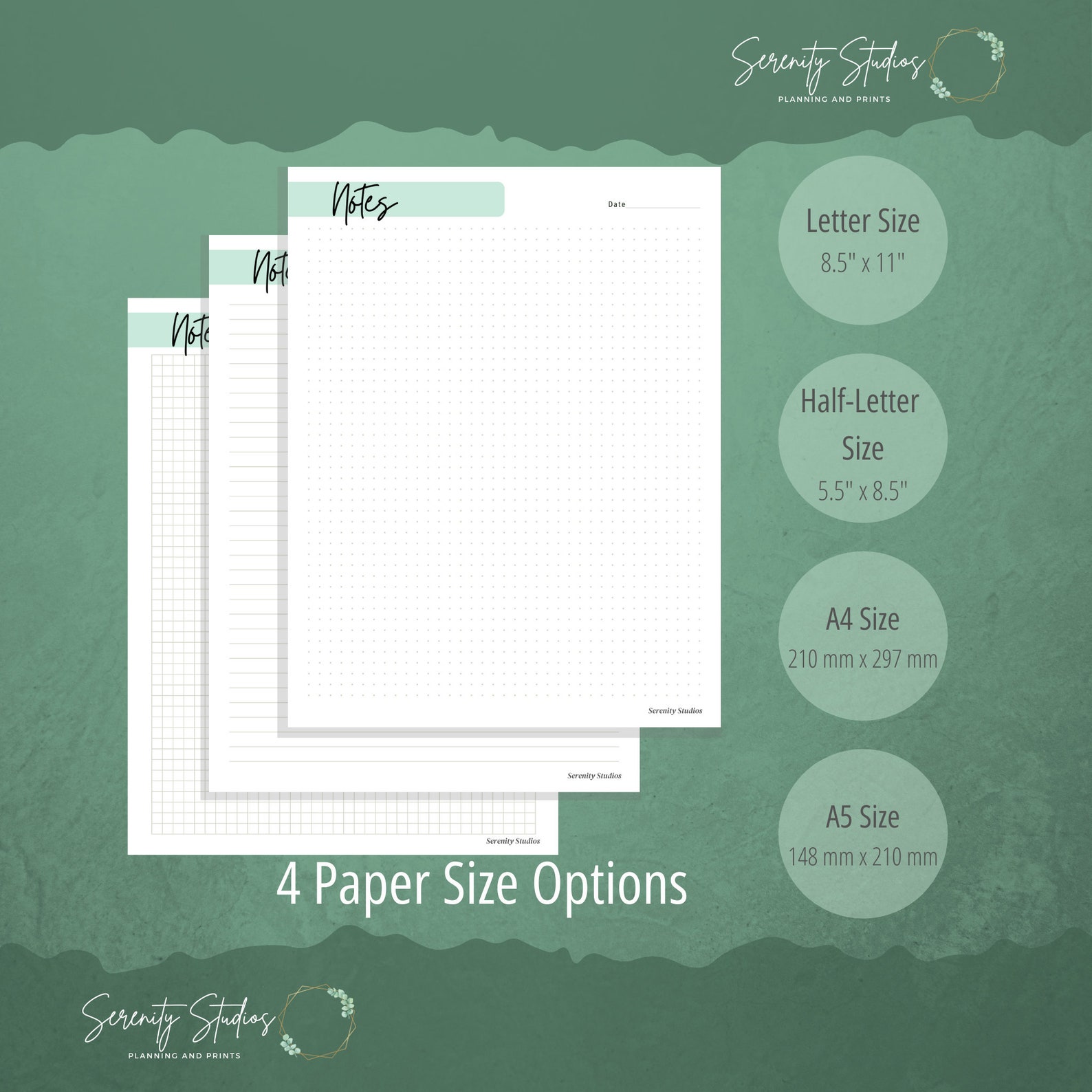 Minimalist Note Taking Template, Bullet Journal Inserts, Note Paper ...