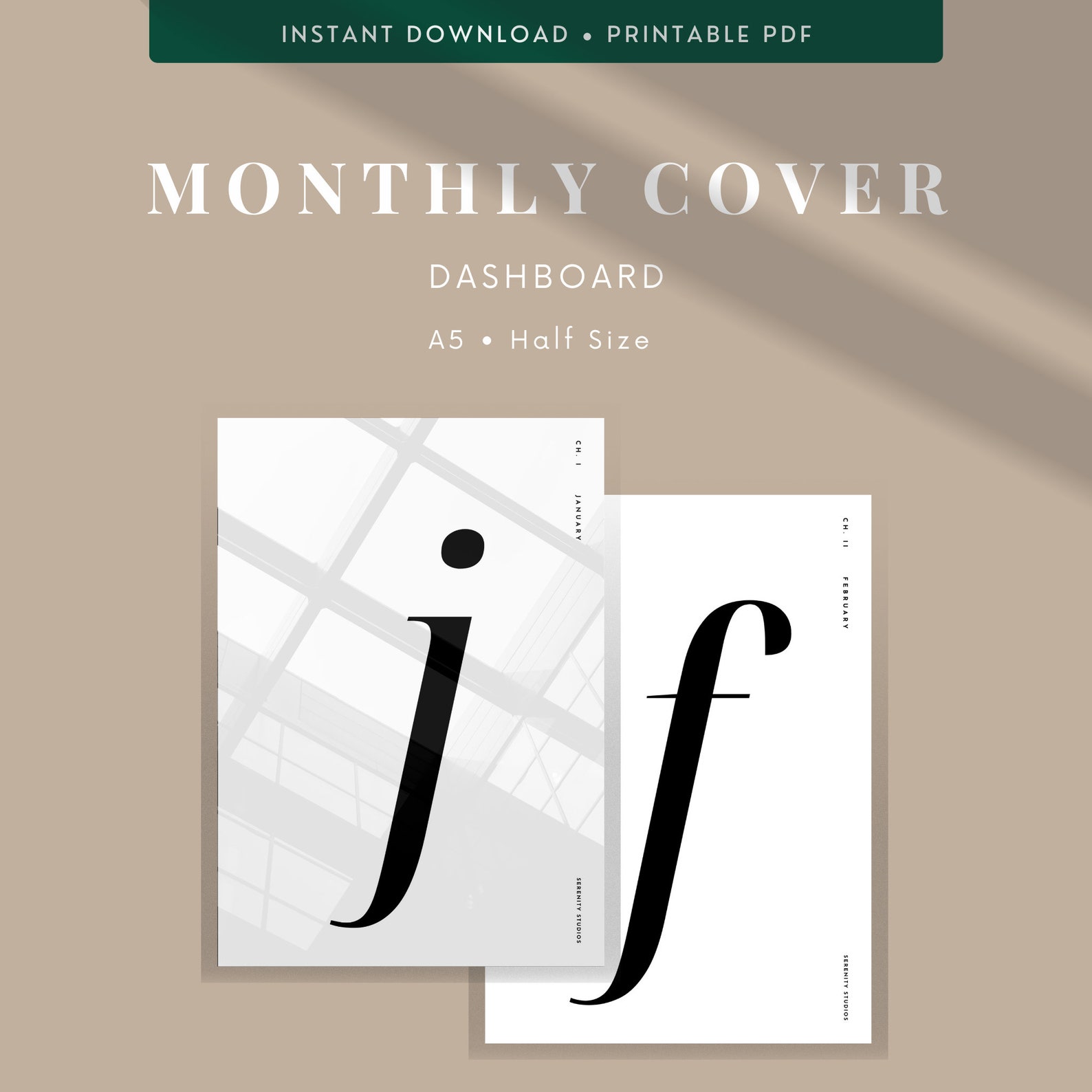 DASHBOARD 12 Monthly Planner Dashboard Set Printable - Etsy