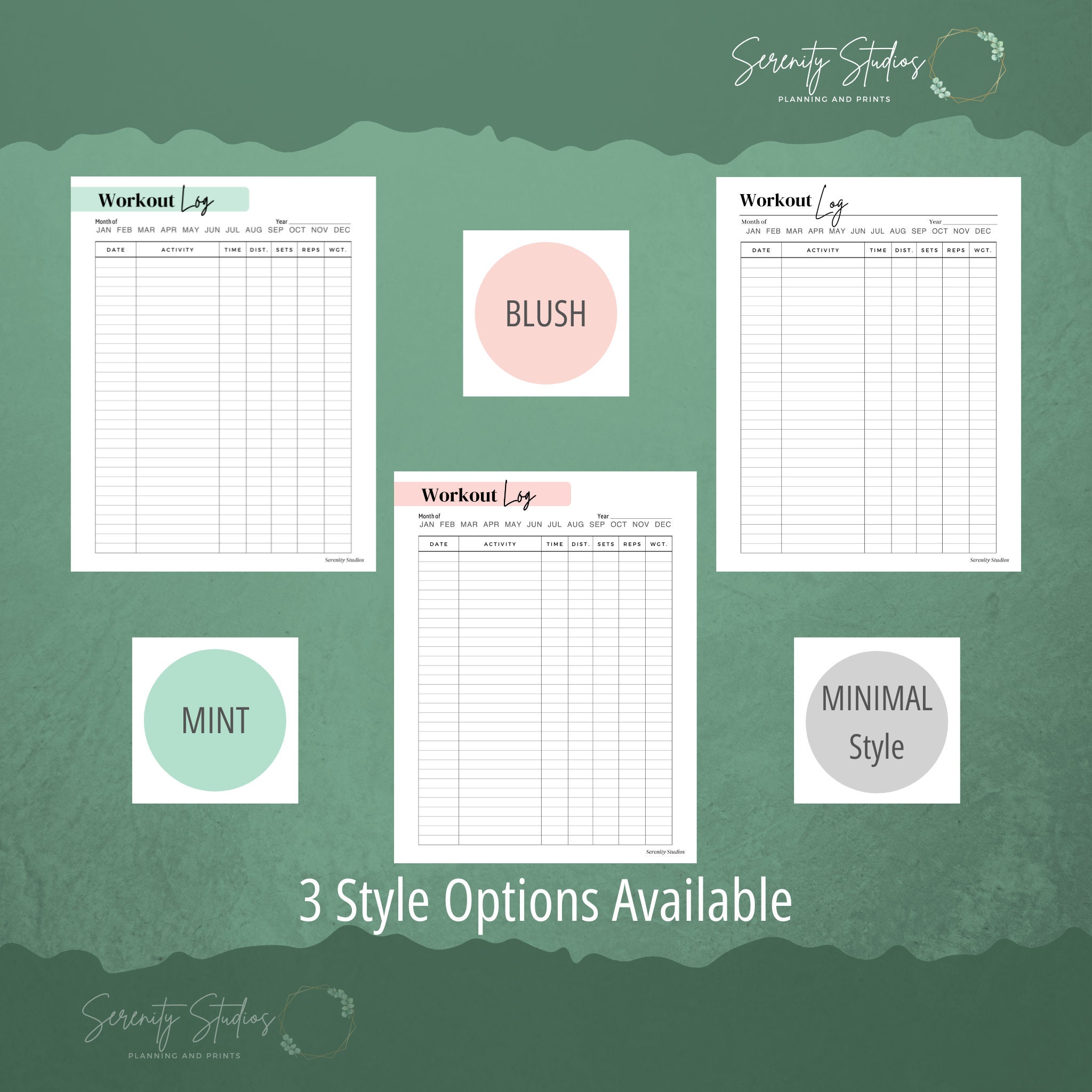 Workout Log Printable, Workout Tracker Sheet, Exercise Tracker Fitness ...