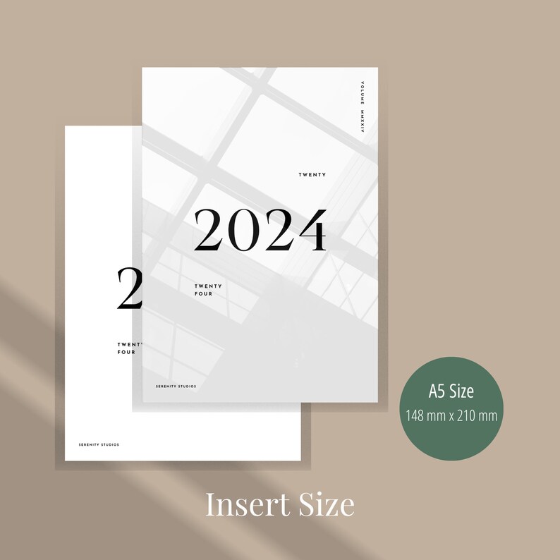 DASHBOARD 2024 Serif, Year 2024, Volume 24, Planner, Printable Divider ...