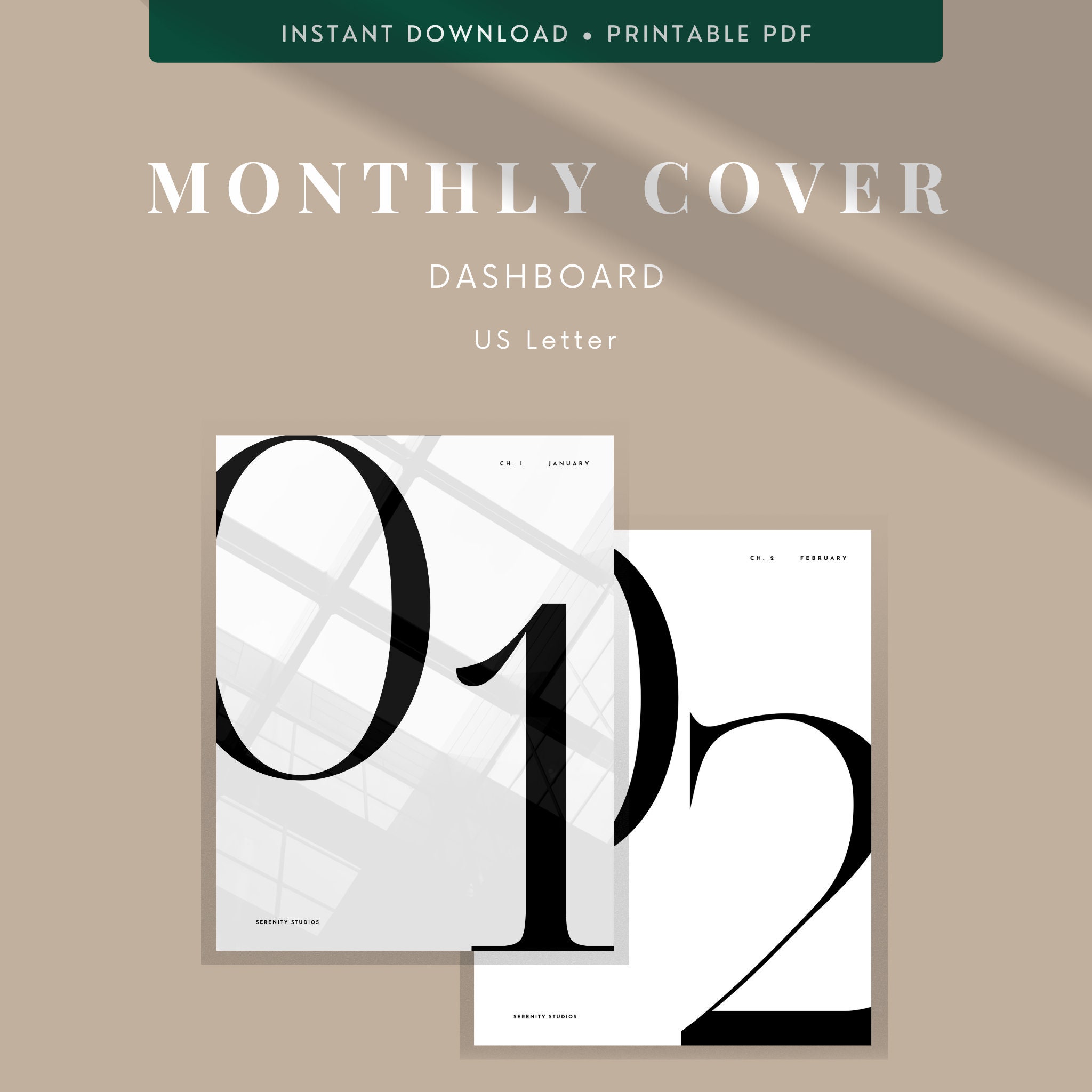 DASHBOARD 12 Monthly Planner Dashboard Set Printable - Etsy