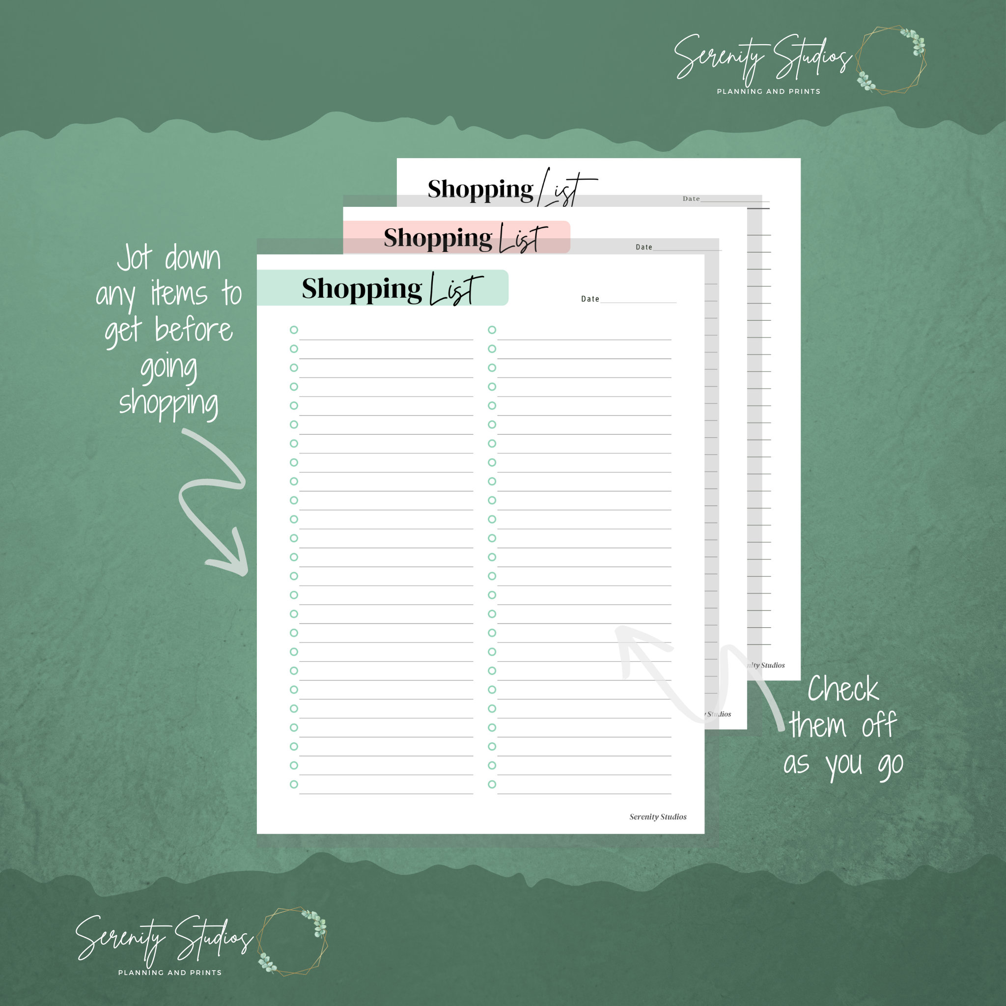 Modern Grocery List Template With Categories Shopping List - Etsy