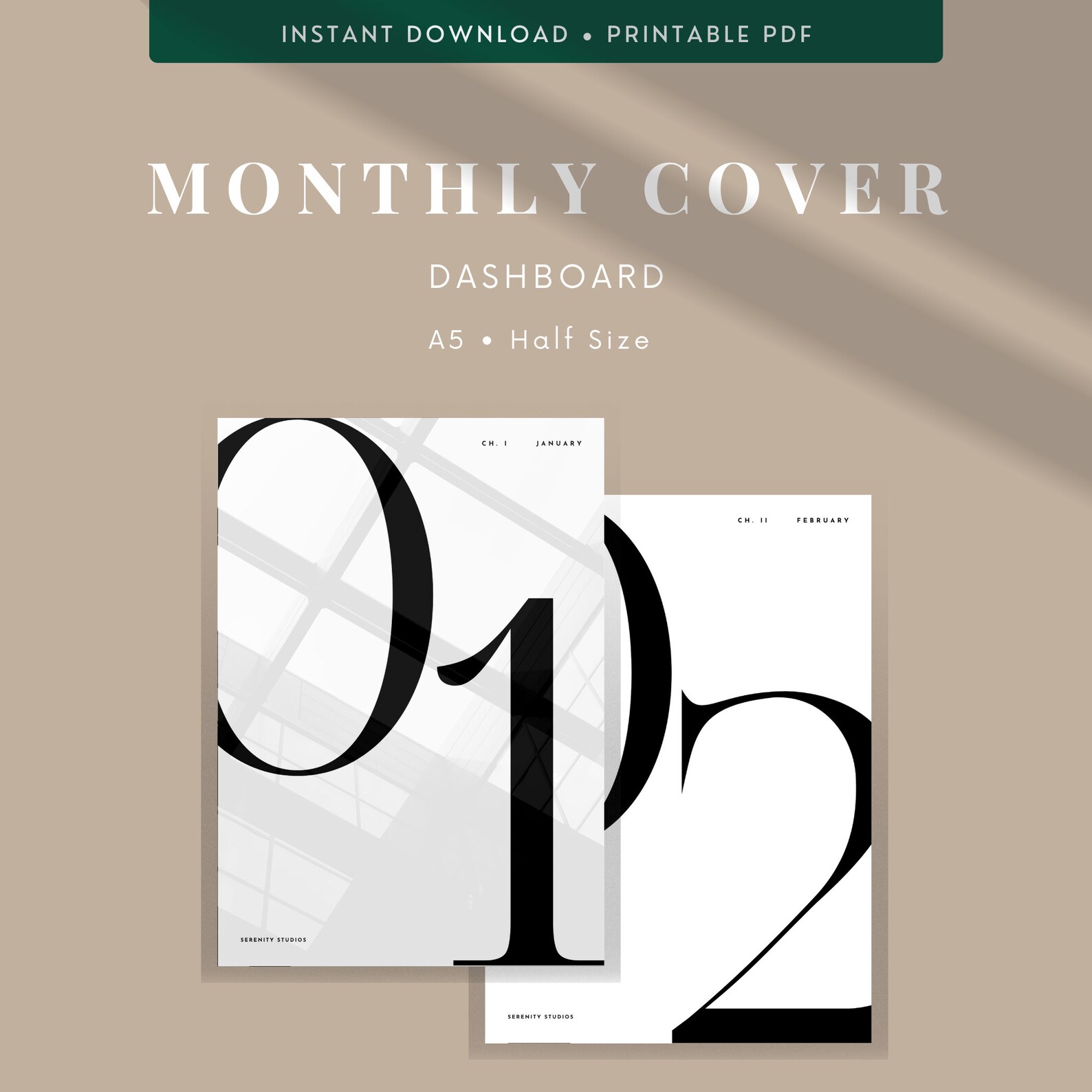 DASHBOARD 12 Monthly Planner Dashboard Set Printable - Etsy