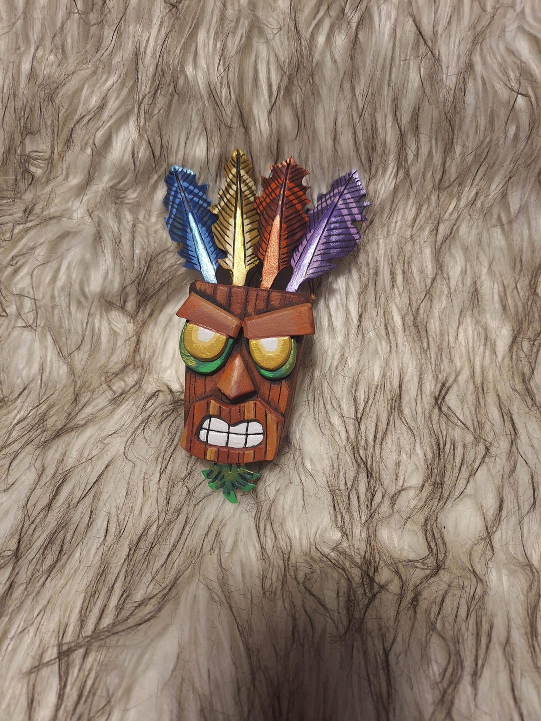 Fan Art, Aku Aku, Tiki Mask, Car Rearview Mirror. - Etsy