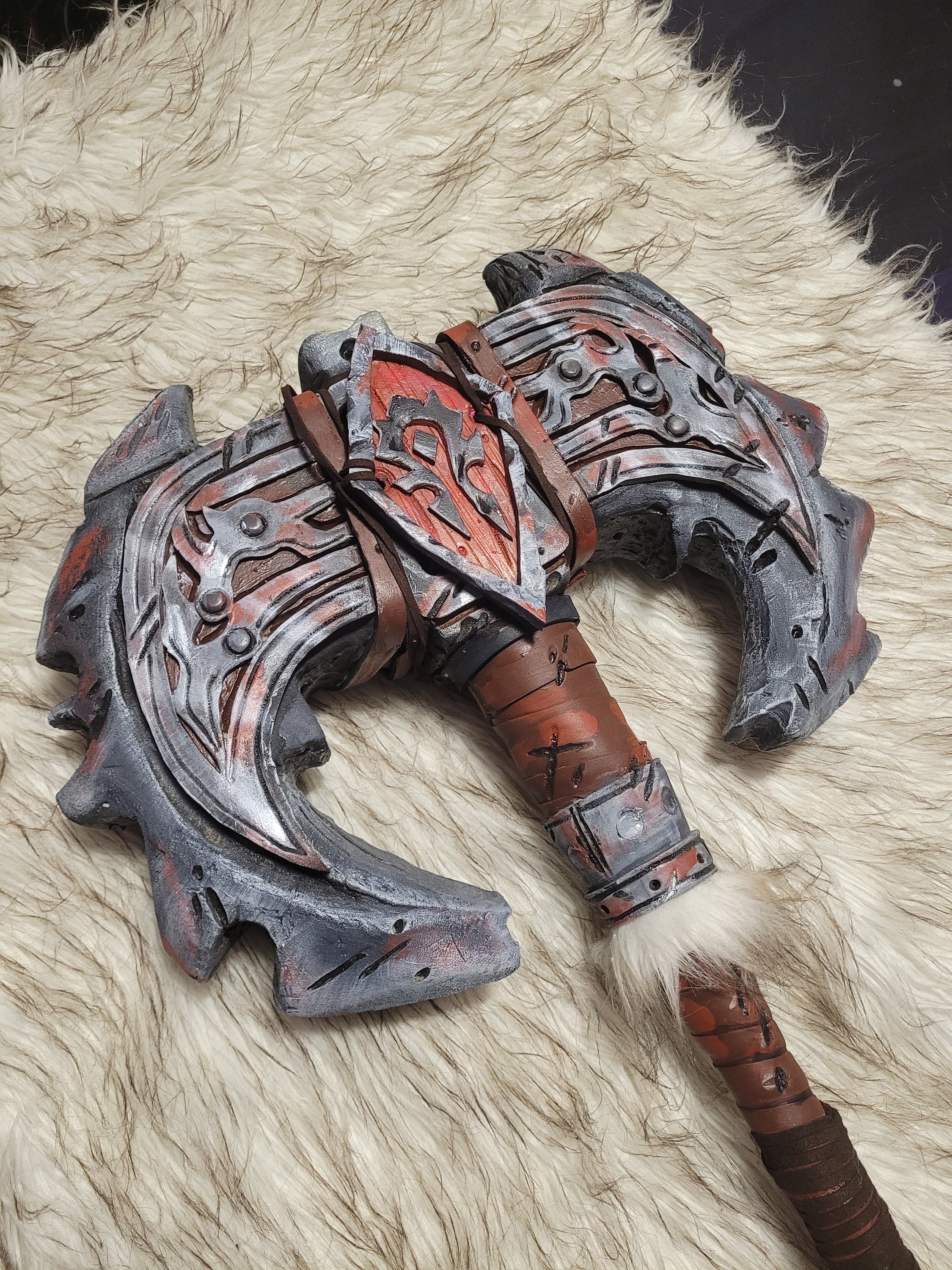 Fan Art, World of Warcraft, Weapons for Cosplay, Axe, Orco Mag'har - Etsy