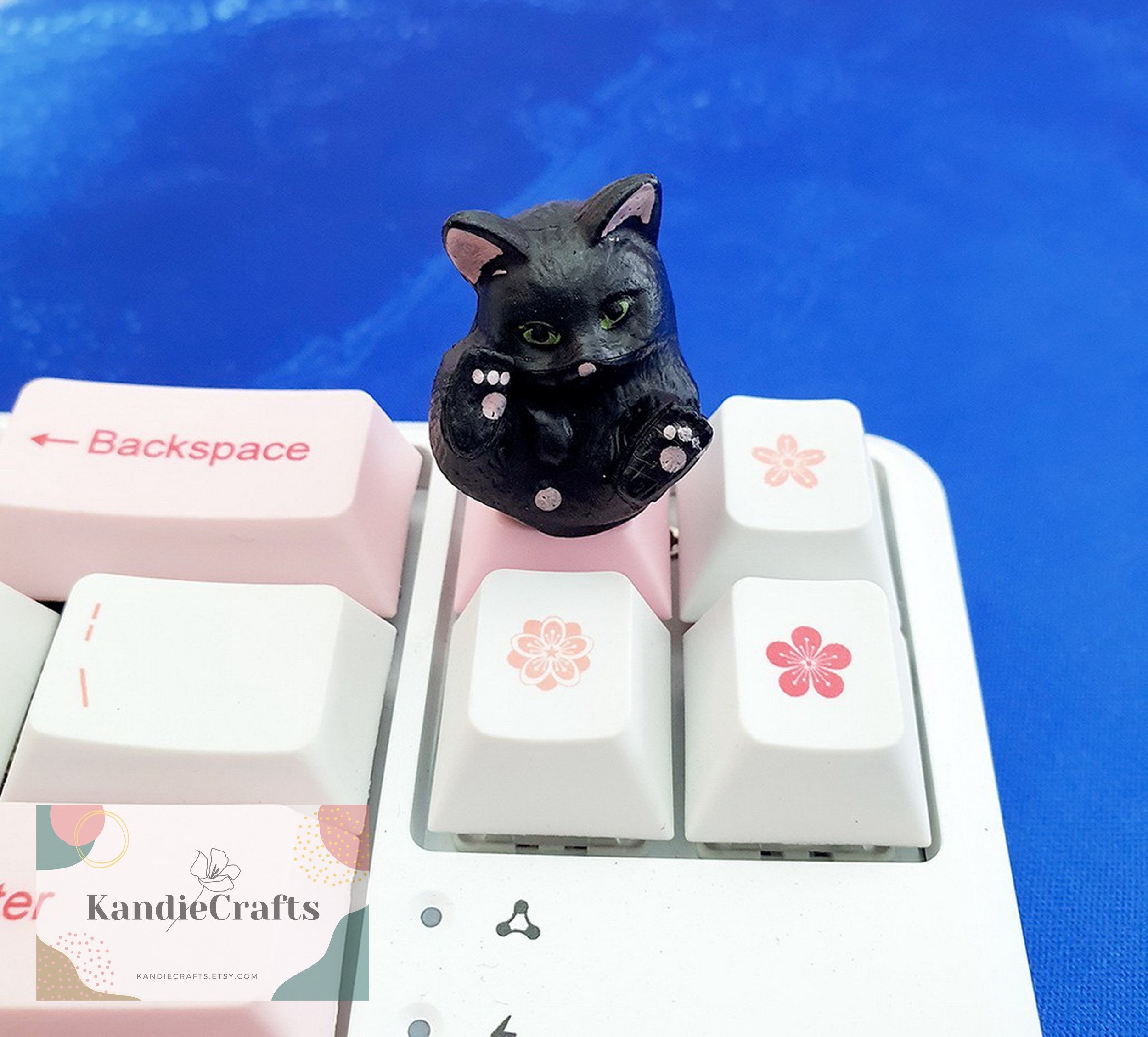 Cute Cat Keycaps Handmade SA and OEM Keycaps Kitty Resin | Etsy
