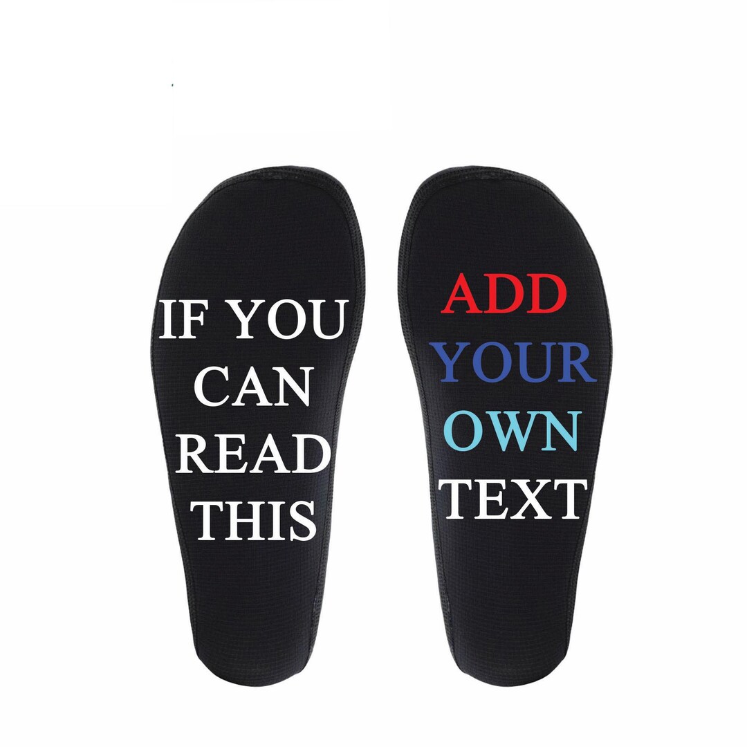 Custom Text Socks, Combed Cotton Socks, Personalized Gift - Etsy