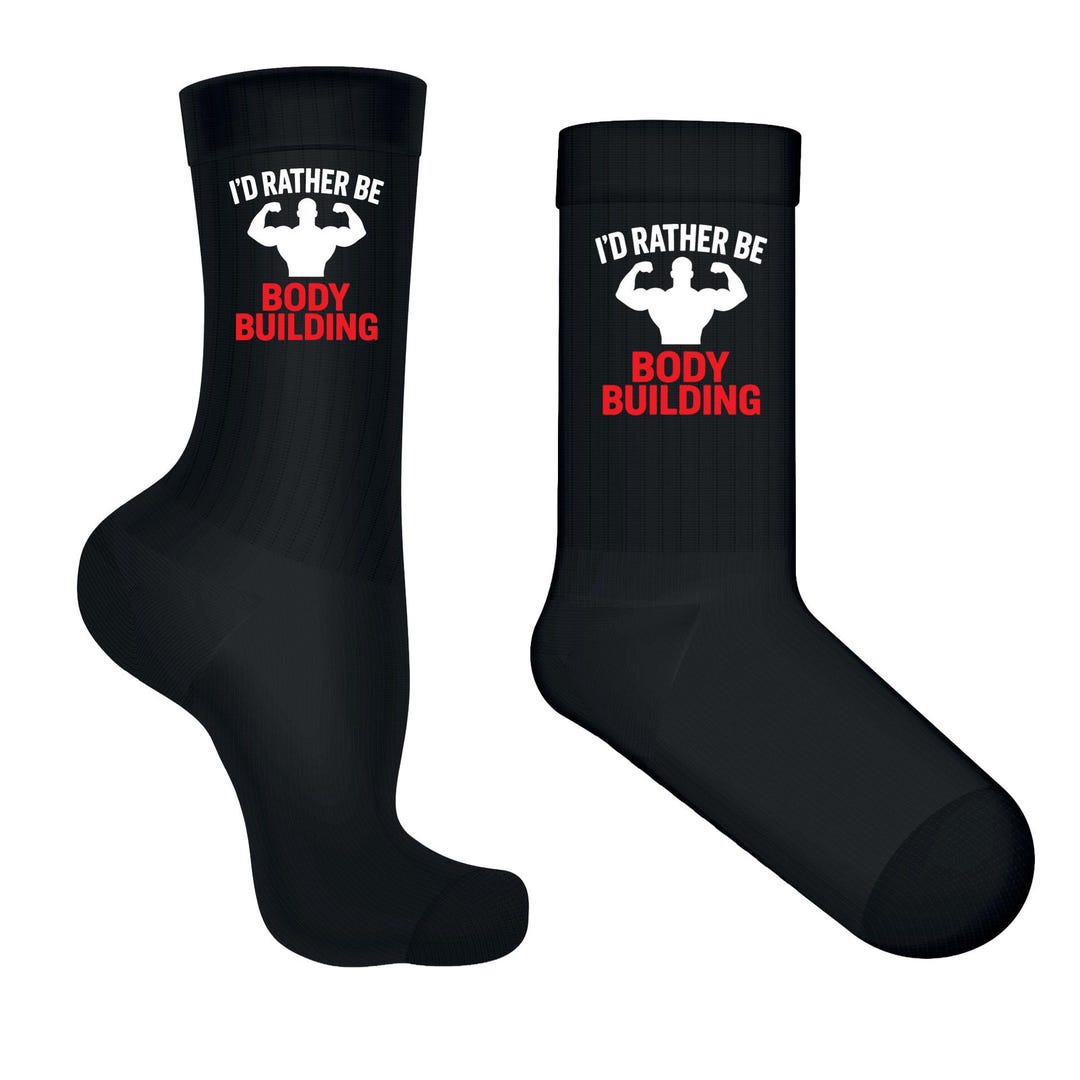 I'd Rather Be Bodybuilding Socks, Funny Gym Gift - Etsy UK