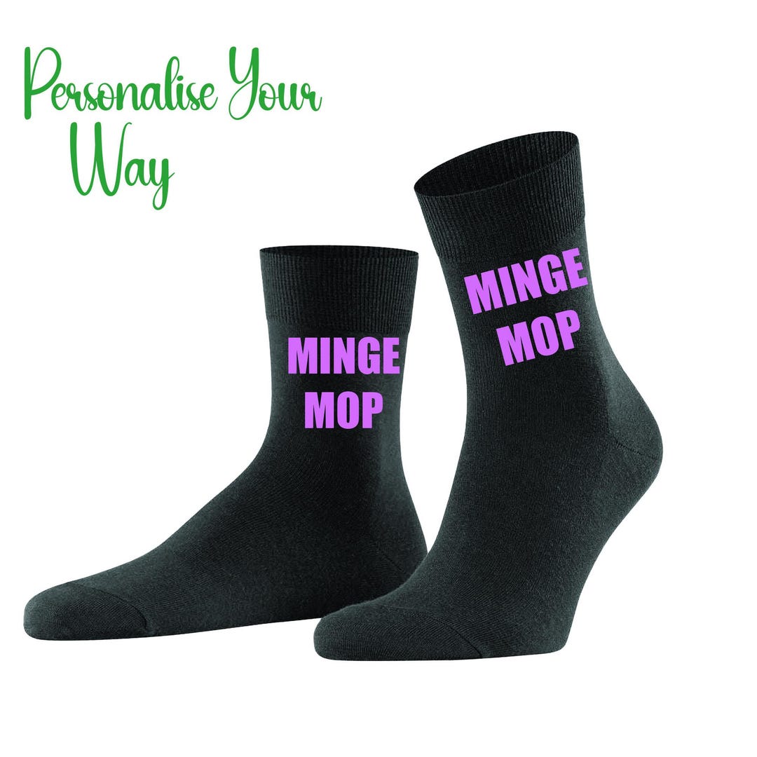 Minge Mop Socks. Funny Adult Novelty Gifts. Comes in 3 Sizes. Birthday ...