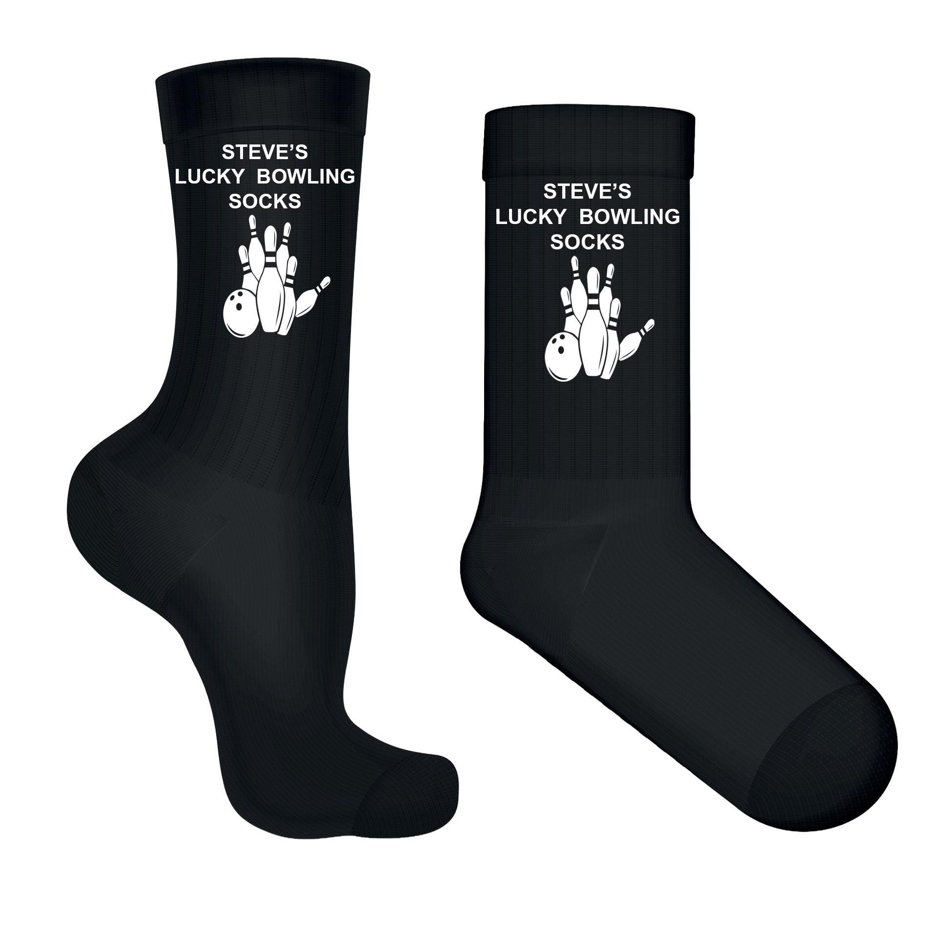 Personalised Lucky Bowling Socks: Custom Name Gift for Bowlers - Etsy