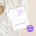 Purple Digital Planner, Monthly Calendar Printable Planner, Flower ...