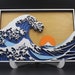Great Wave 3D Wall Art – Laser Cut Ocean Wave Decor | Layered Plywood ...