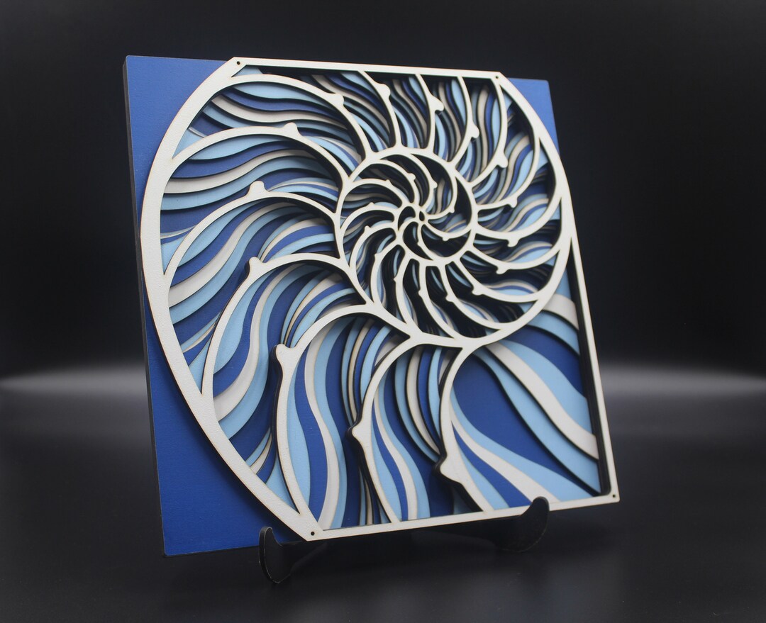 Nautilus Shell Wall Art | Modern Decor | Home Accents | Sacred Geometry ...