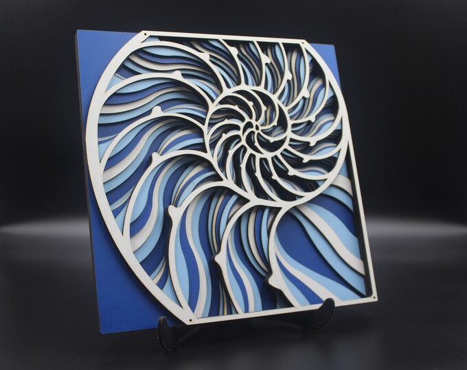 Nautilus Shell Wall Art | Modern Decor | Home Accents | Sacred Geometry ...