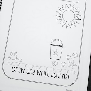 Printable Summer Draw and Write Journal Homeschool Template | Etsy