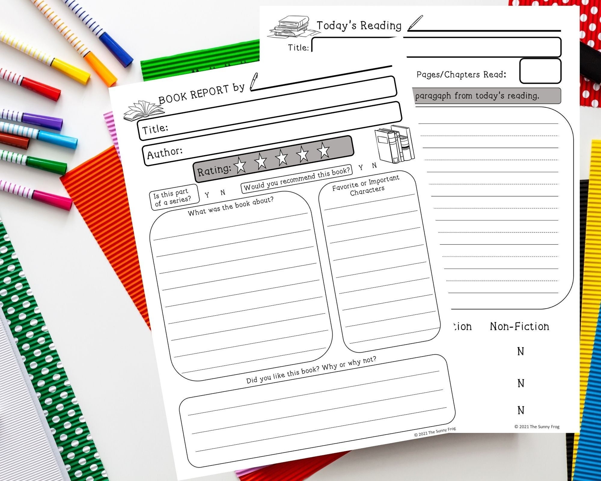 Printable Book Report and Daily Reading Templates, Simple and Fun ...
