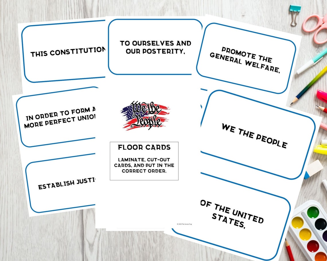 Printable Preamble Worksheets and Activities, Preamble to the ...