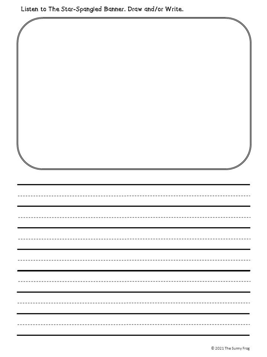 Printable National Anthem Worksheets and Activities, Star Spangled ...