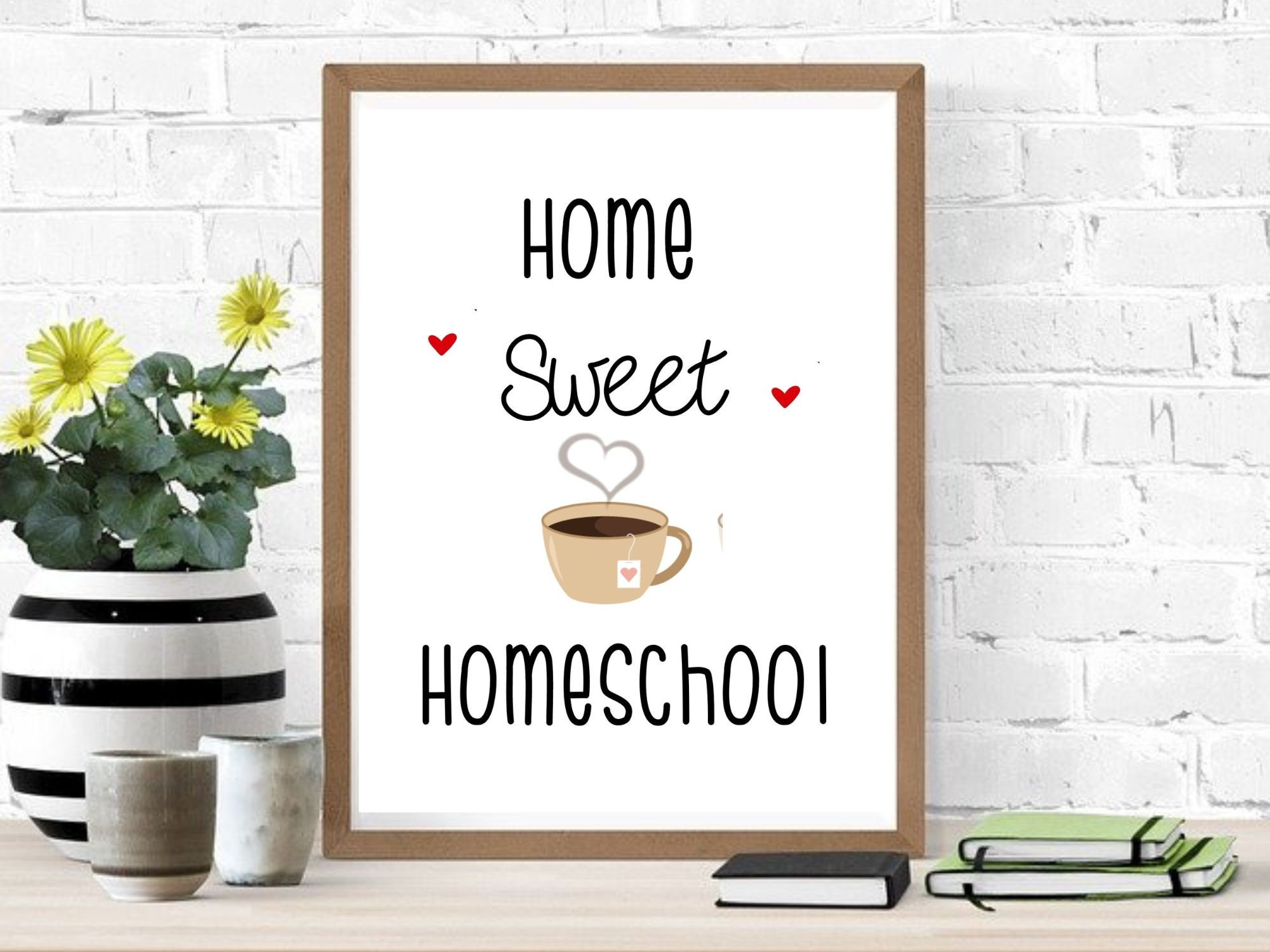 Printable Home Sweet Homeschool Wall Art, Neutral Wall Decor ...