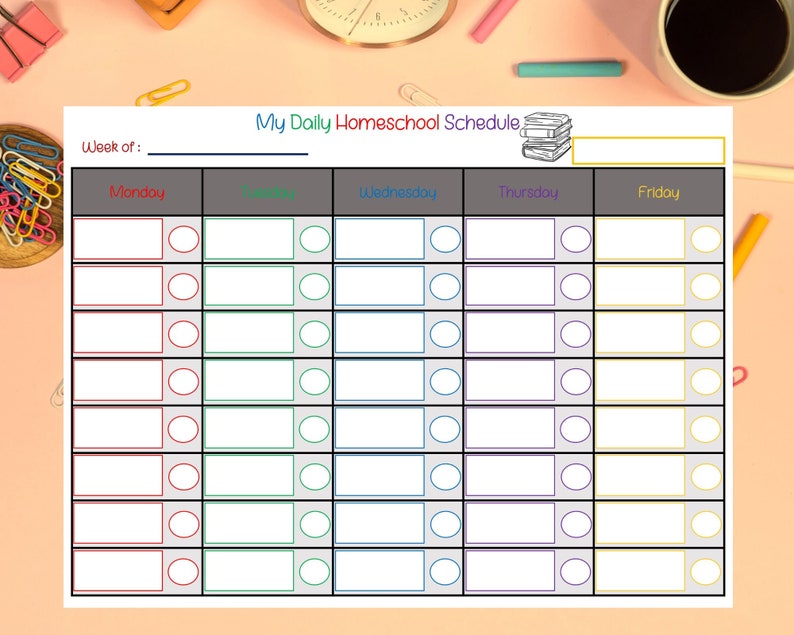 Printable Daily Homeschool Schedule Editable Homeschool - Etsy