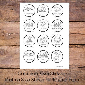 Printable Camping Theme Blank Draw and Write Pages, Homeschool Template ...