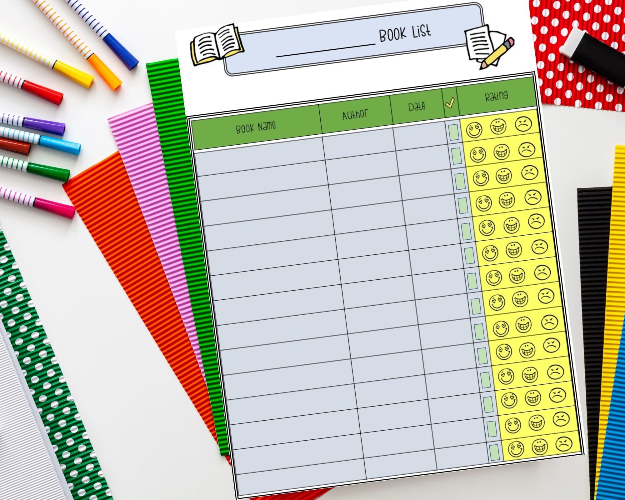 Printable Book Log, Track My Reading, Book List and Review, Love to ...