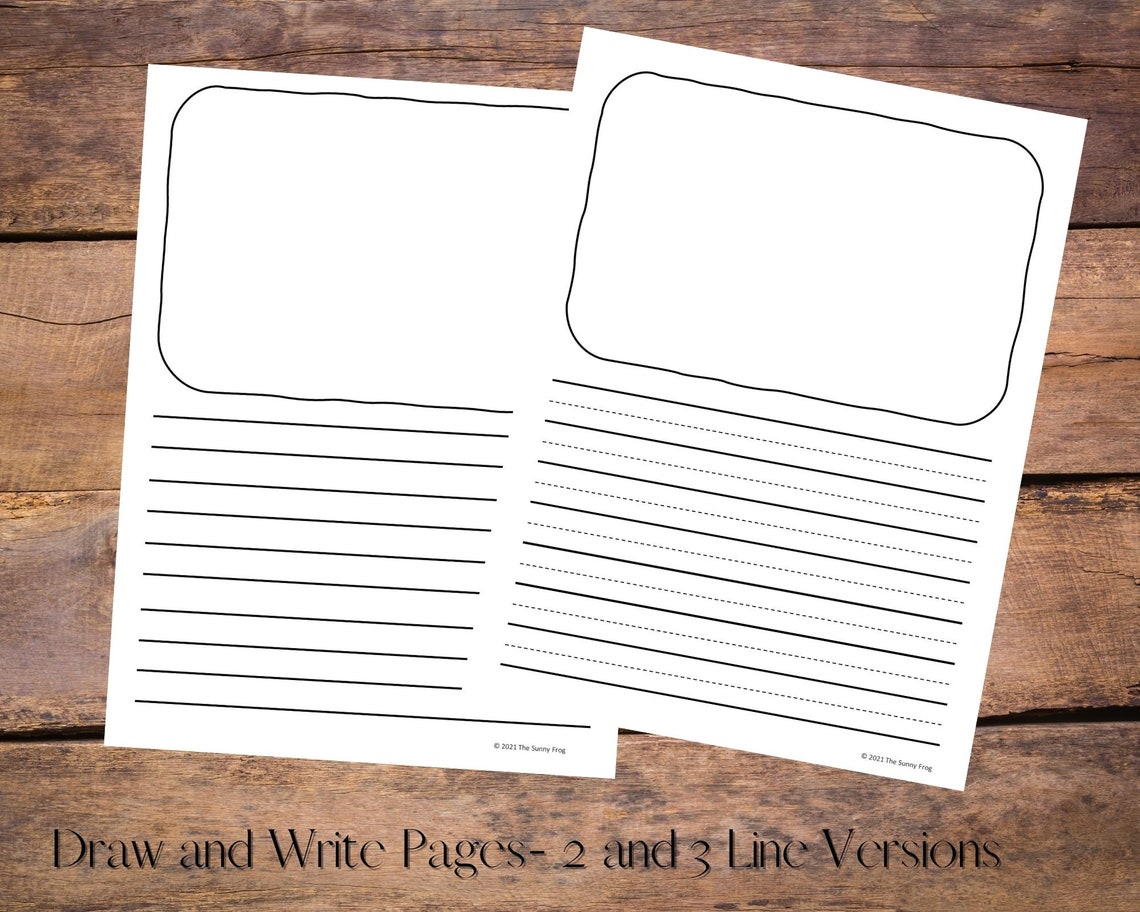Printable Camping Theme Blank Draw and Write Pages, Homeschool Template ...