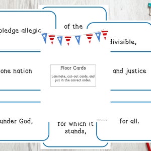 Printable Pledge of Allegiance Activities, Homeschool Activities ...