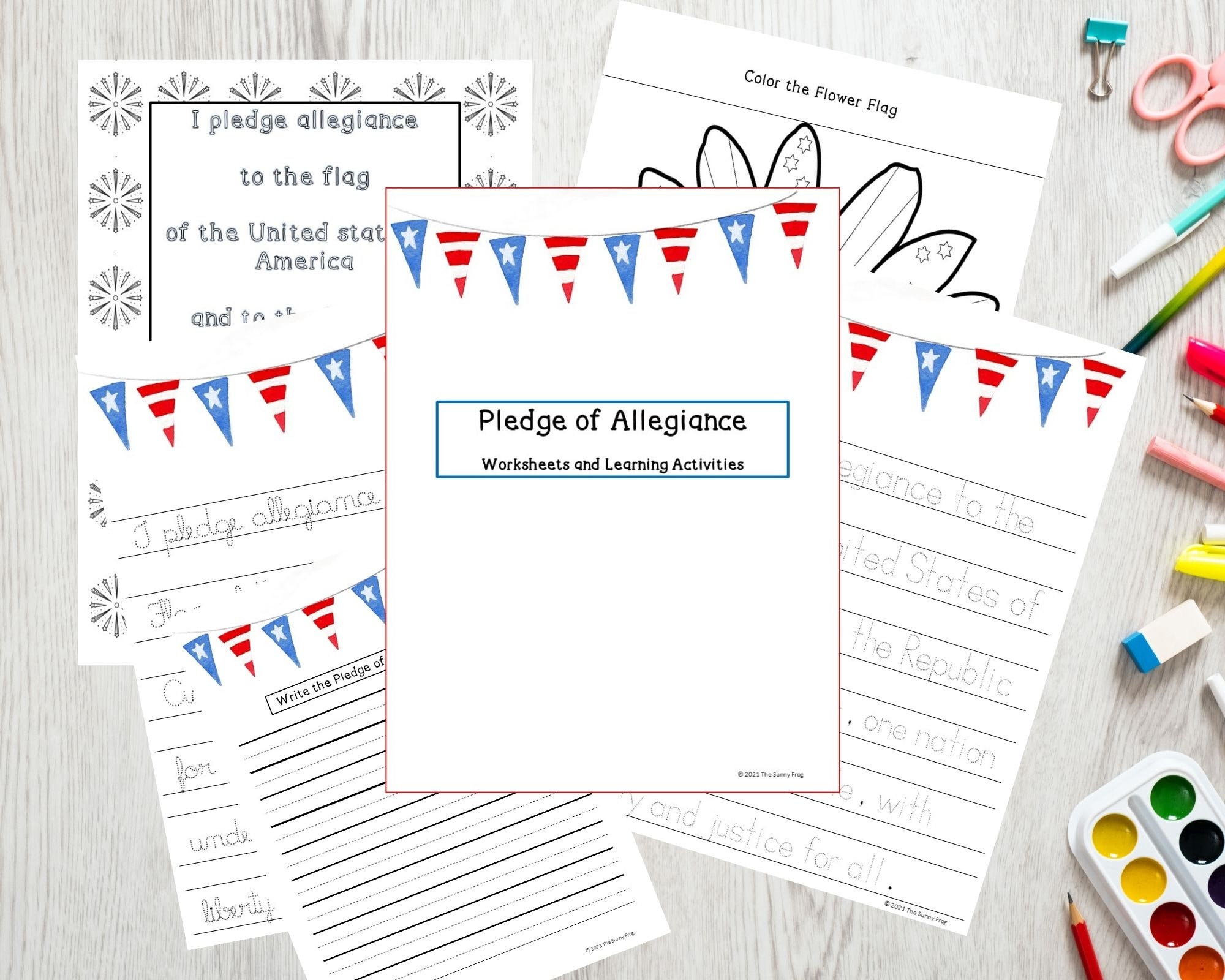 Printable Pledge of Allegiance Activities, Homeschool Activities ...