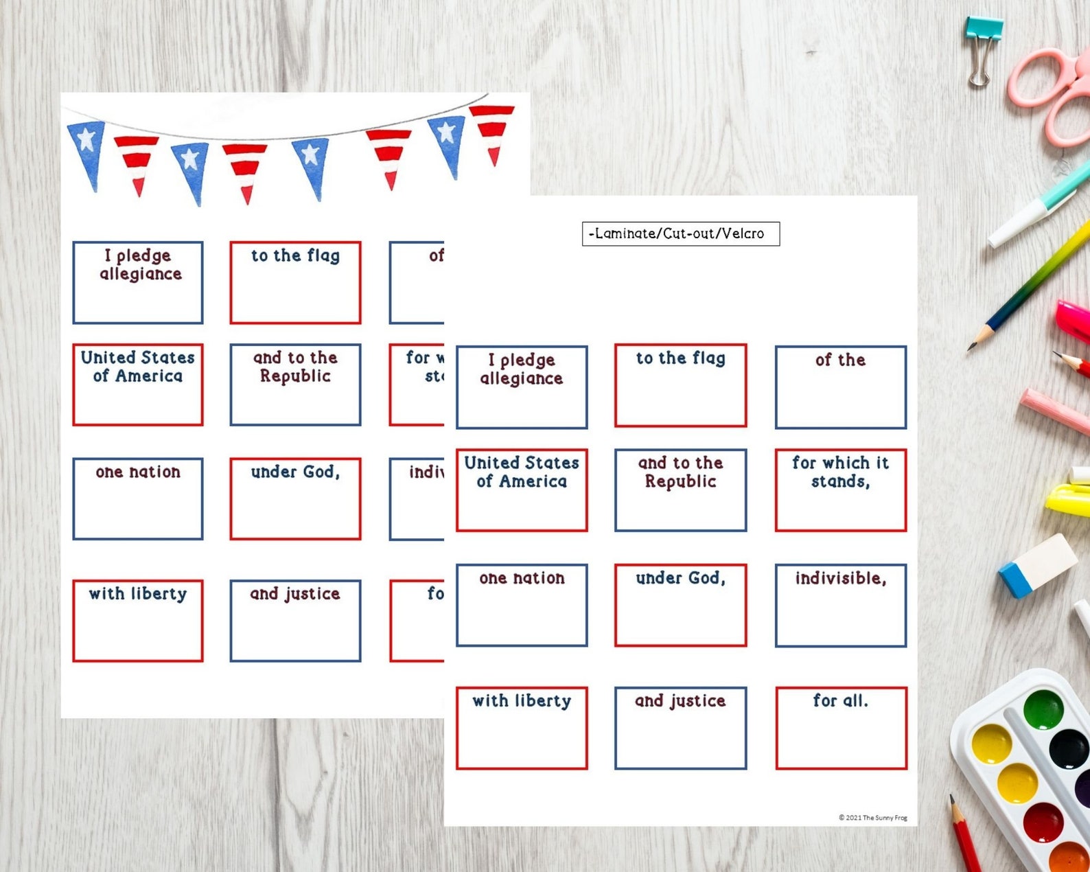 Printable Pledge of Allegiance Activities, Homeschool Activities ...