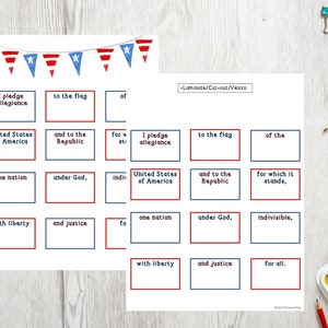 Printable Pledge of Allegiance Activities, Homeschool Activities ...