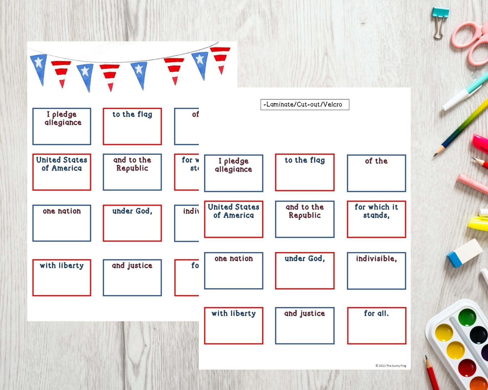 Printable Pledge of Allegiance Activities, Homeschool Activities ...