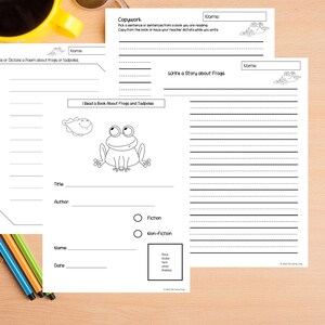 Printable Frogs and Tadpoles Literature-based Unit Study, Life Cycle ...