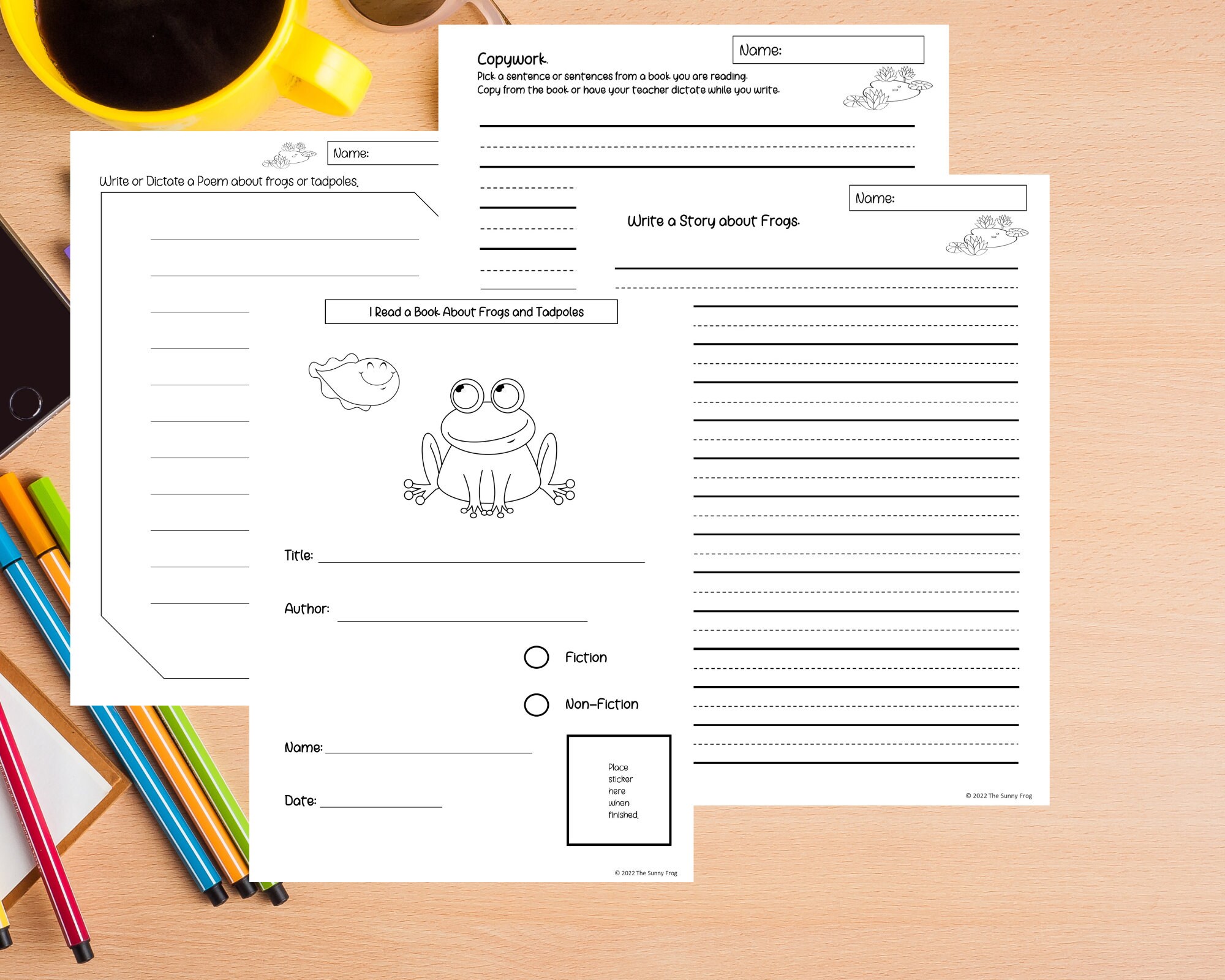 Printable Frogs and Tadpoles Literature-based Unit Study, Life Cycle ...