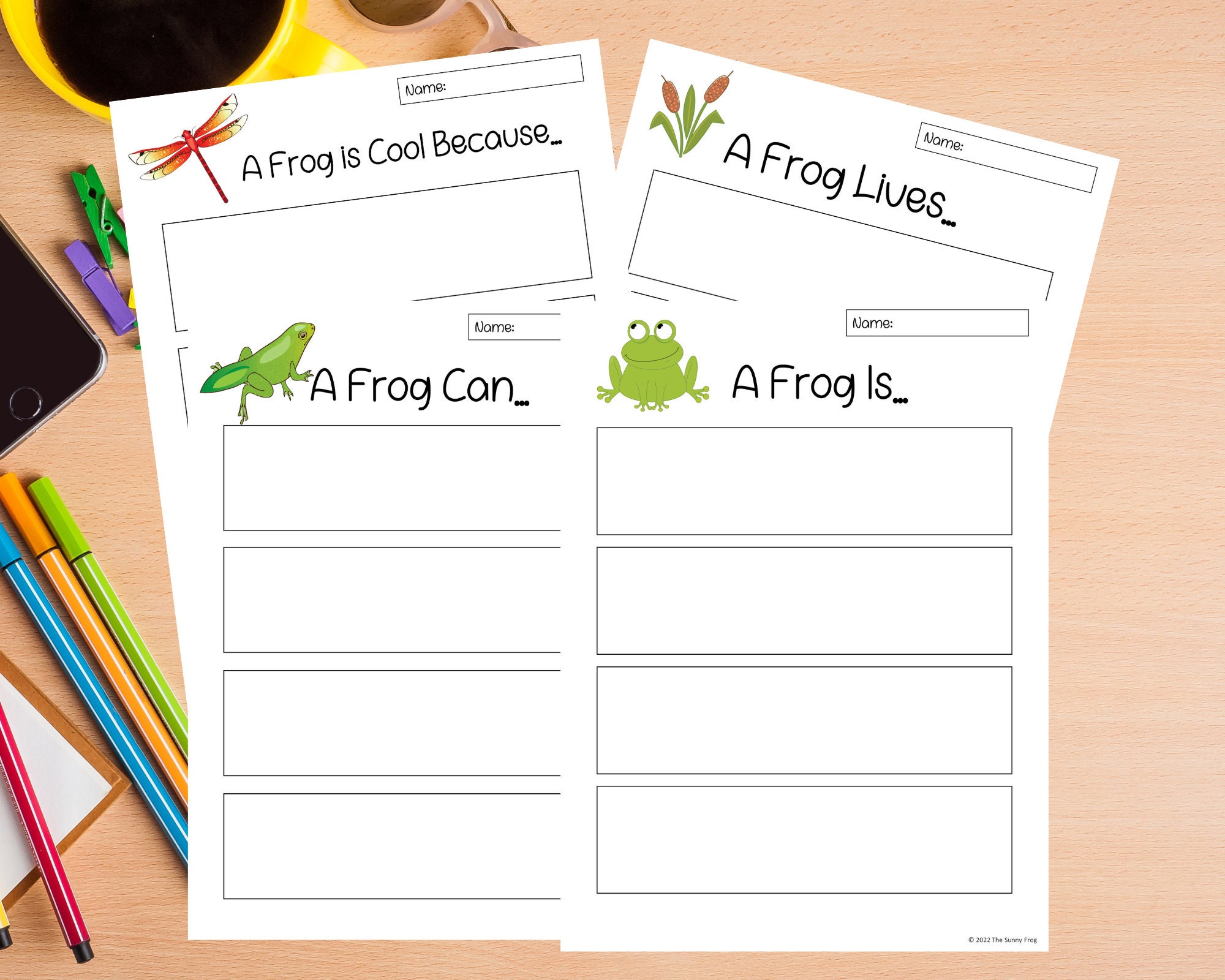 Printable Frogs and Tadpoles Literature-based Unit Study, Life Cycle ...