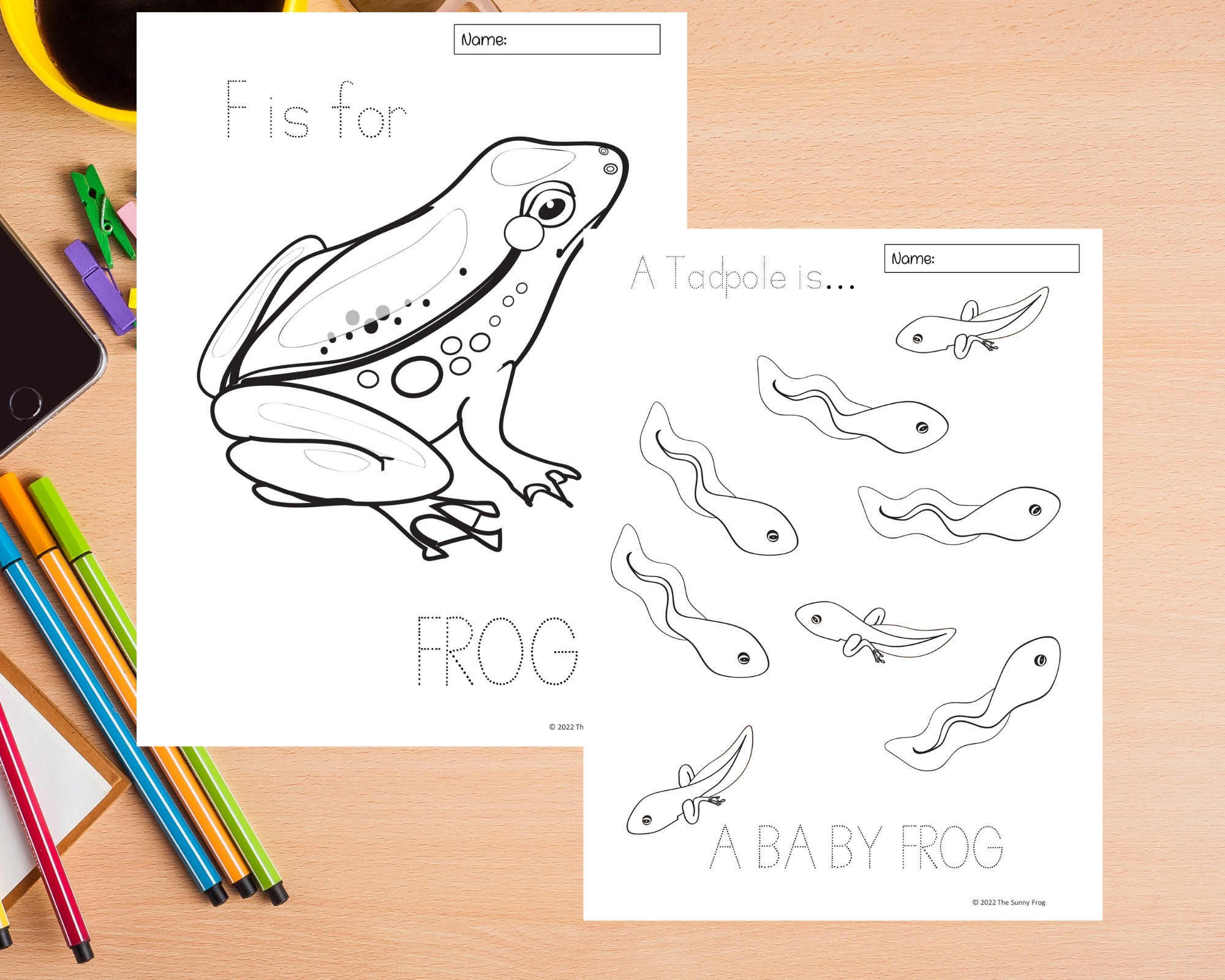 Printable Frogs and Tadpoles Literature-based Unit Study, Life Cycle ...