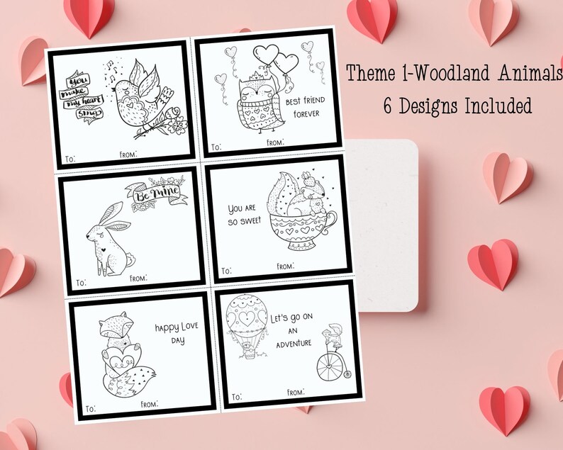 Cut and Color-your-own Valentines Cards, Kids Create Your Own Valentine ...