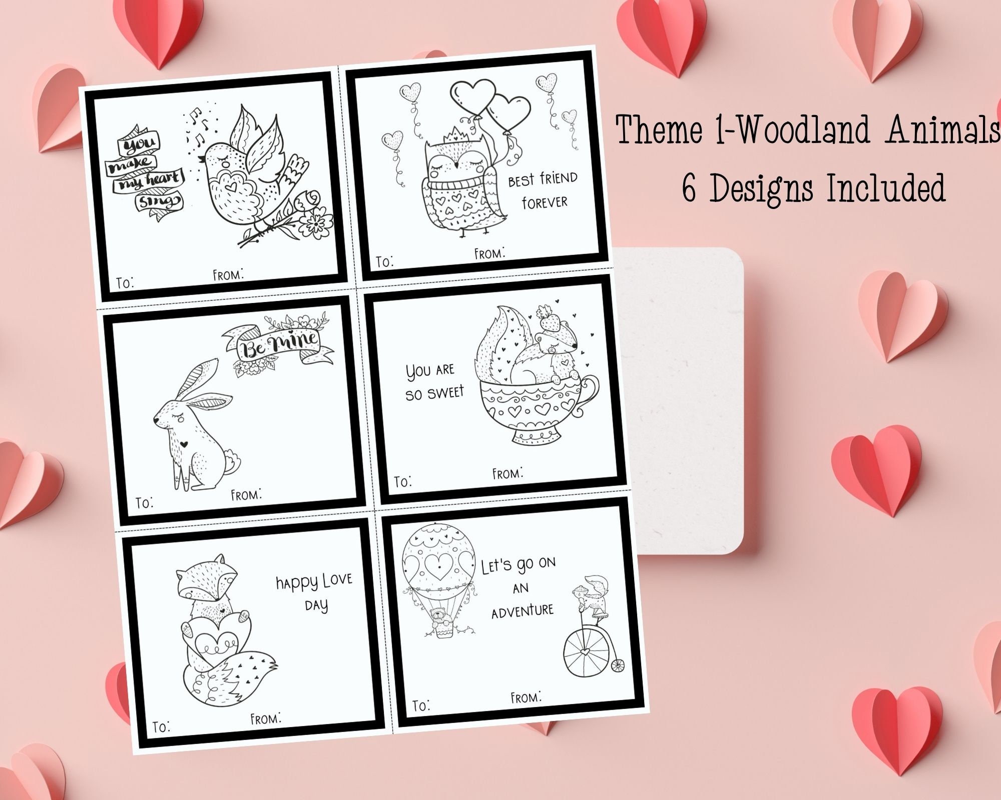 Cut and Color-your-own Valentines Cards, Kids Create Your Own Valentine ...