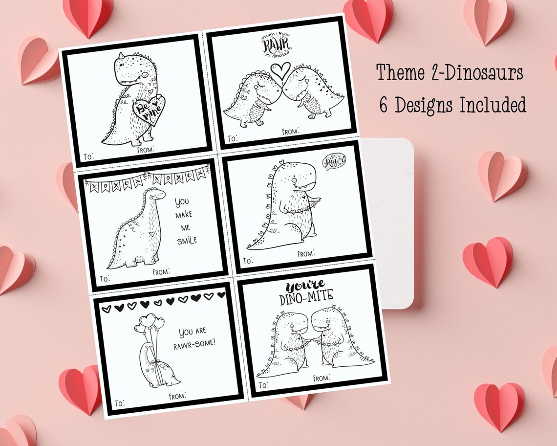 Cut and Color-your-own Valentines Cards, Kids Create Your Own Valentine ...